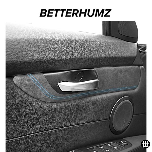 BMW Z4 E89用 アルカンターラ製ドアプルハンドルアームレストパネルトリムパフォーマンスカーインテリアステッカー2枚チューニングアクセサリー