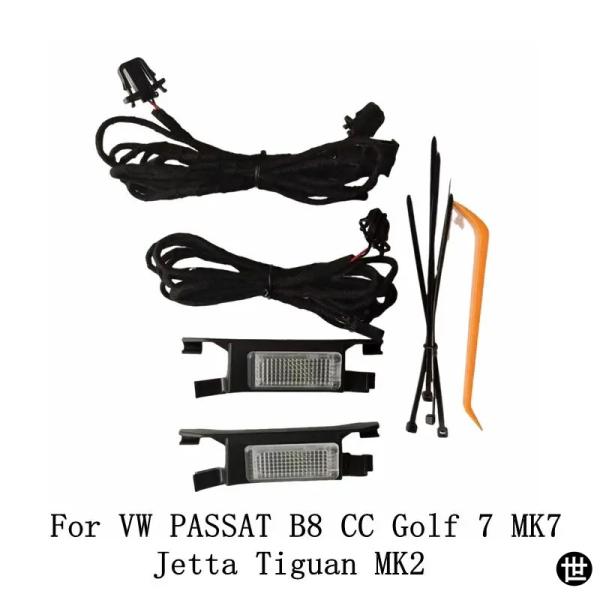 車内LEDフットウェルライト リアフットランプ ケーブルアップグレードキット ゴルフ7 MK7 EGOLF PASSAT B8 CC JETTA SAGITAR KODIAQ用