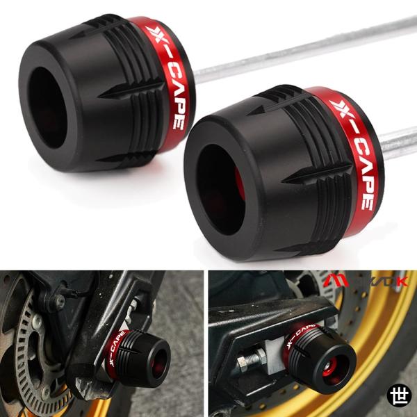 MOTO MORINI XCAPE X-CAPE 650 650X 2022 2023 バイクフロントリアスピンドルボビンホイールアクスルフォークスライダークラッシュプロテクター用