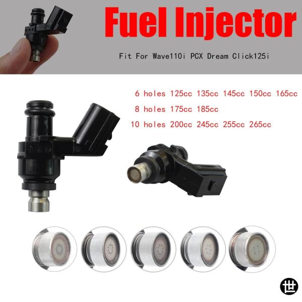 バイク用スロットルボディ(8-10-12穴)燃料インジェクターノズル WAVE110I WAVE-125I MSX PCX150 CLICK125I ADV150用