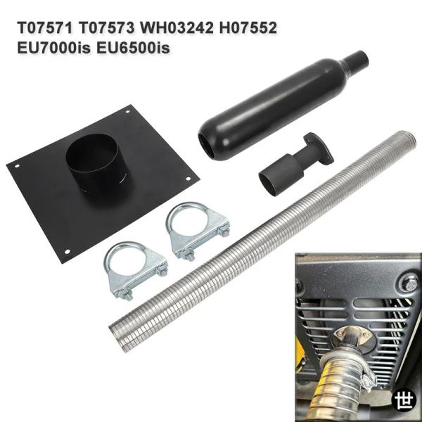 ホンダ EU6500IS EU7000IS 用 汎用用 ファーマン ジェネレーター 排気延長パイプ 2インチ バイク用排気管 マフラー 壁取り付け