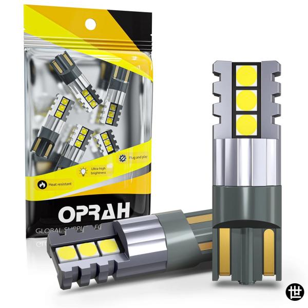 OPRAH 2個 W5W T10 168 192 LED電球 超高輝度 3030 6 SMD 車内灯 オートクリアランスランプ ナンバープレート電球 ホワイト