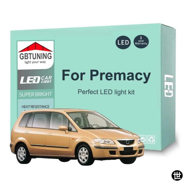 マツダ プレマシー 1999-2011 2012 2013 2014 2015 用 LED 室内灯 電球 アクセサリー CANバス カードーム トランク ナンバープレートランプ