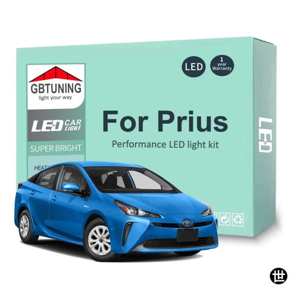 トヨタ プリウス 2001-2018 2019 2020 2021 2022年式用 LED室内灯キット CANバスドームナンバープレート室内灯 カーアクセサリー