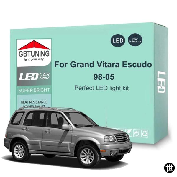 スズキ グランド ビターラ エスクード 1998-2003 2004 2005 用 カーアクセサリー 12個入り CANバス ドームナンバープレート LED 室内灯 電球キット