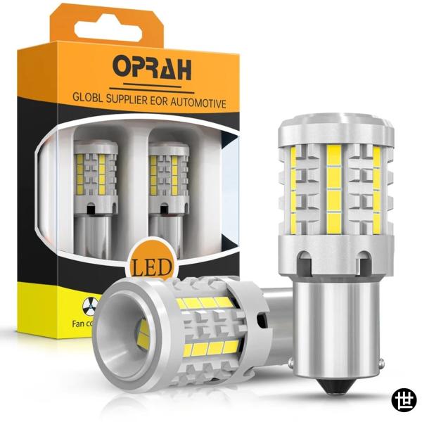 OPRAH 2個 PY21W LED CANBUS ウィンカーランプ BA15S P21W 1156 BAU15S バルブ 3020SMD 車用LEDブレーキバックアップライト ハイパーフラッシュなし ホワイト
