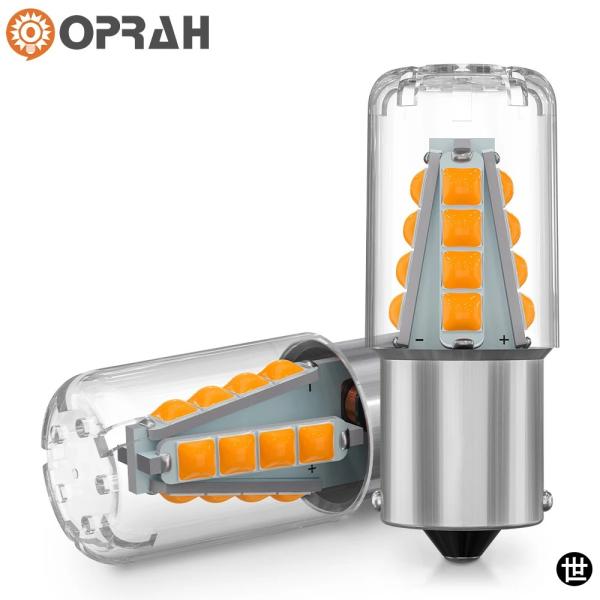 OPRAH 2個 1156 BA15S P21W LED 1157 BAY15D P215W 電球 3030 SMD CANBUS 車用ウィンカーランプ ブレーキ バックアップライト 6000K 12V ホワイト
