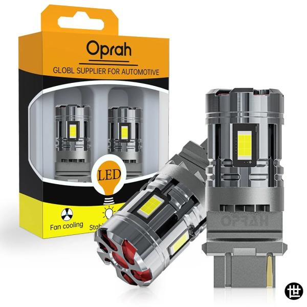 OPRAH 2X CANBUS 1156 BA15S P21W BAU15S PY21W 3570 CSP LEDバルブ 車用ウィンカー エラーなし ハイパーフラッシュライト 内蔵抵抗 12V
