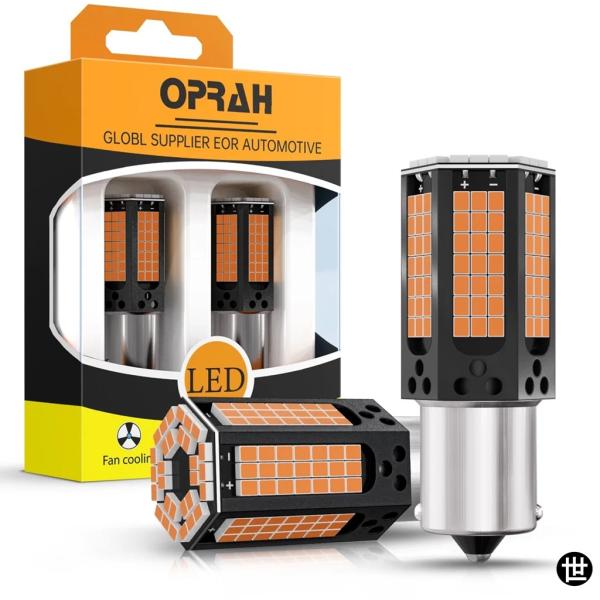 OPRAH 2個 P21W 1156 BA15S LED電球 BAU15S PY21W 1157 BAY15D P215W T20 7443 T25 3157 CANバス 車用ウィンカーランプ ホワイト エラーなし