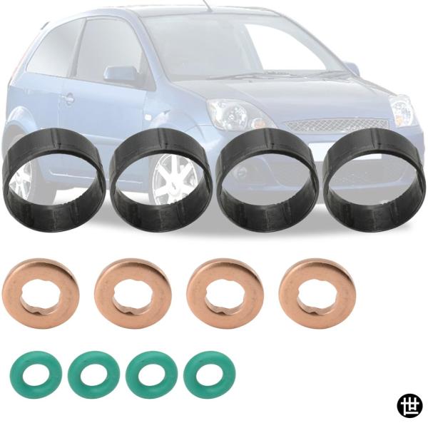 フォード フィエスタ MK5 2002 2003 2004 2005 2006 2007 2008 1.4TDCI 1399CC エンジン 燃料インジェクター シール ワッシャー ORING カーアクセサリー 12個