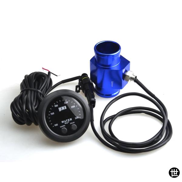 52MM 12V レーシングカー用超薄型水温計と水温ジョイントパイプセンサーアダプター 18NPT