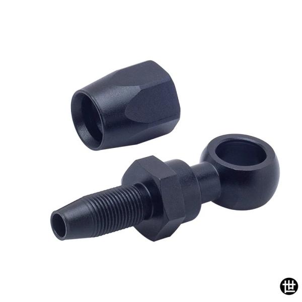 AN6 -6 AN ホースエンドスイベルフィッティングアダプター(バンジョー12MM径)6AN 60-AN6-0