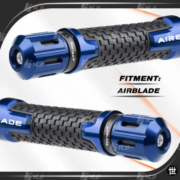 HONDA AIRBLADE 160150125110用 ノンスリップハンドグリップ バーエンドウェイト付き ハンドルスロットルグリップ バーエンドスライダー アクセサリーパーツ