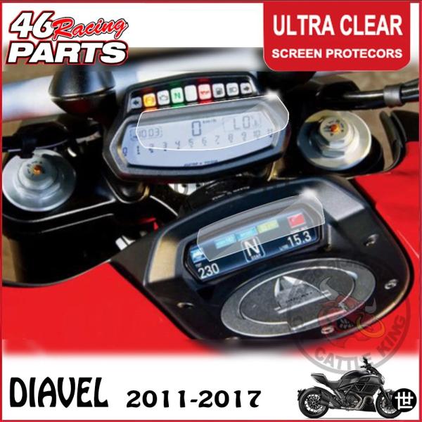 DUCATI DIAVEL 2017 2016 2015 2014 2013 2012 2011 用 バイクアクセサリー クラスタースクラッチスクリーン保護フィルムプロテクター