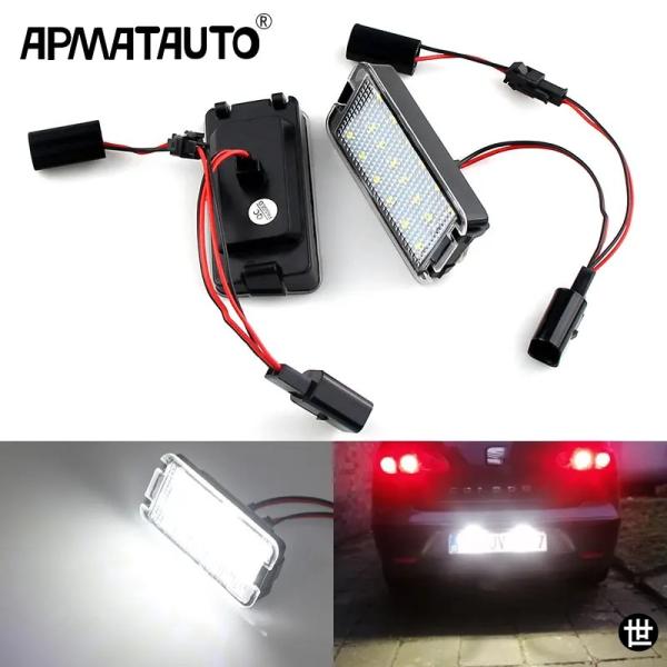 2個入り エラーフリー SEAT IBIZA 6L AB AROSA ALTEA CORDOBA MK1 MK2 LEON 1M TOLEDO 5P 2004-2009 車用 LEDナンバープレートライト