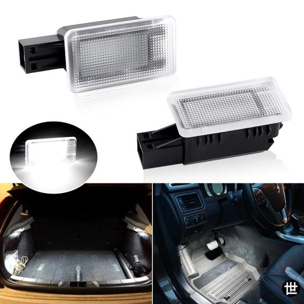 ボルボ V40 V40CC V60 S60 S80 XC40 XC60 XC90 LED カーテシー ラゲッジ トランク ブート ライト フットウェル ウェルカム ドア ランプ エラーフリー 2個
