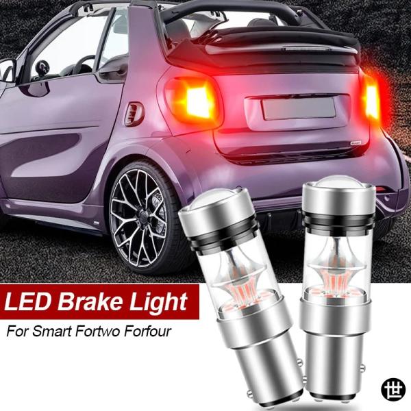 2X LED ブレーキライトランプ バルブ P215W 1157 BAY15D CANバス SMART FORTWO MK1 450 FORTWO MK2 451 FORTWO MK3 453 FORFOUR 454用