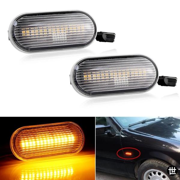 VW UP CADDY T5 AMAROK JETTA GOLF 3 4 FOX BEETLE LUPO SHARAN BORA PASSAT POLO VENTO用LEDダイナミックサイドマーカーウィンカーライト
