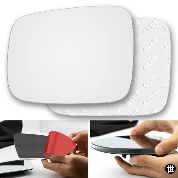 左右サイドミラーガラス貼り付け式 粘着式 ヴァルクスワーゲン VW トランスポーター T4 1990 - 2003 リアビュー リアビュー凸面