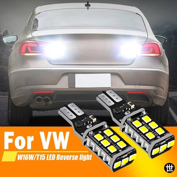 VW TOUAREG BEETLE CC EOS ROUTAN SCIROCCO MK3 SHARAN TIGUAN LEDバックアップライトバルブリバースランプ W16W T15 921 CANBUS 2個