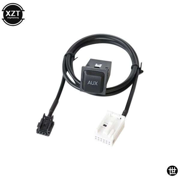 ホットAUXスイッチ接続ケーブルカーオーディオプラグVWジェッタ5ゴルフMK5 MK6シロッコRCD510 RNS315最新