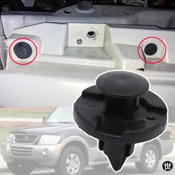 三菱パジェロ V60 V80 2000 - 2021 モンテロ用 ホイールアーチライニングトリムバンパークリップファスナーフェイシアマッドスプラッシュガードリベット