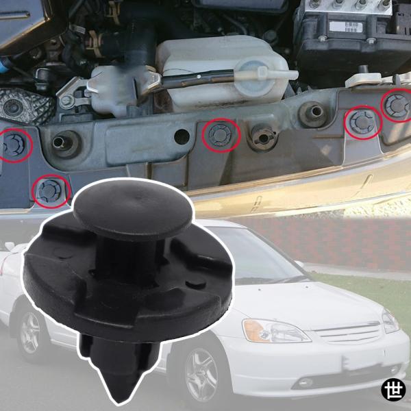 ホンダ シビック 9TH 8TH 7TH 2001 - 2014 2015 2016 2017 車用バンパー マッドフラップガード ライニング リベット ホイールアーチ トリム クリップ ファスナー