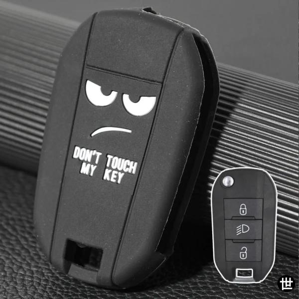 プジョー 208 301 308 508 3008 5008 2012 2013 2014 2015 シリコンフリップカーキーリングチェーンカバーケースホルダー自動車部品を保護