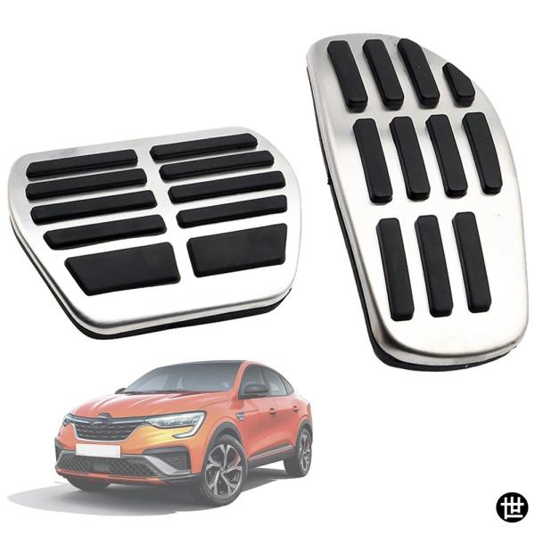 RENAULT ARKANA用 ペダルカバー ブレーキ ガス AT ゴム 滑り止めパッド SAMSUNG XM3 MEGANE CONQUEST 2019 2020 2011 2022 スタイリングパーツ