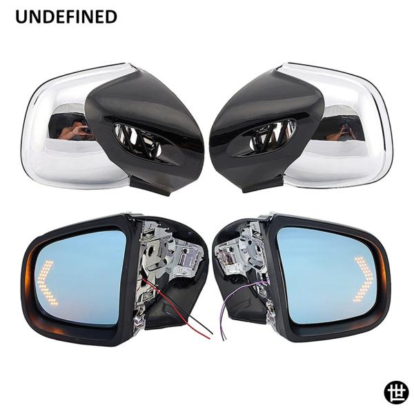 クローム バイクアクセサリー バックミラー サイドミラー LED ウィンカー ウィンカーライト BMW K1200LT K1200M 1999-2008用