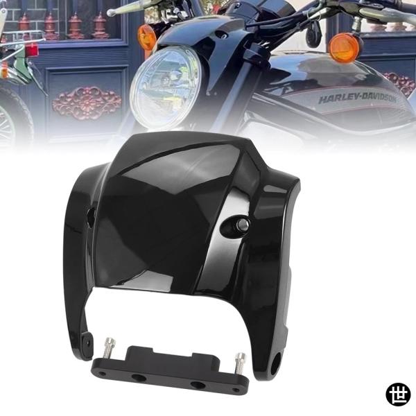 ハーレー Vロッド ナイトロッド VRSCD VRSCF 02-11用 ブラックヘッドライトフェアリングカバー