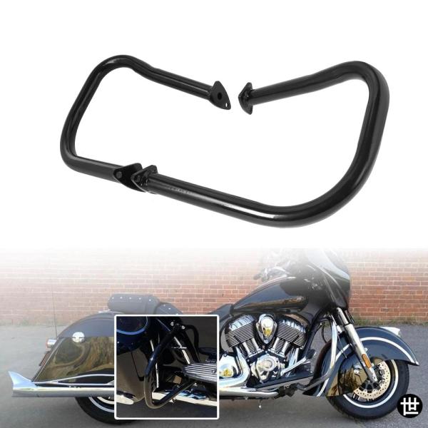 INDIAN CHIEF CHIEFTAIN SPRINGFIELD VINTAGE DARKHORSE ROADMASTER 2014-2022用 ブラック リアエンジンプロテクトガード クラッシュバー