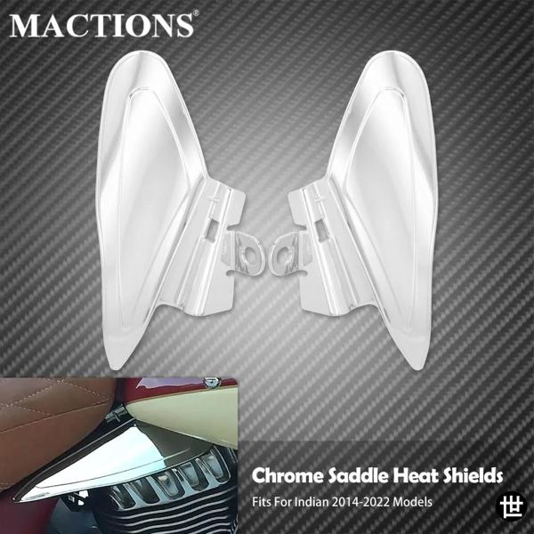 バイク用ABS反射サドルシールドヒートデフレクタークロームINDIAN CHIEF CLASSIC VINTAGE BOBBER CHIEFTAIN 2014-2021 2022用