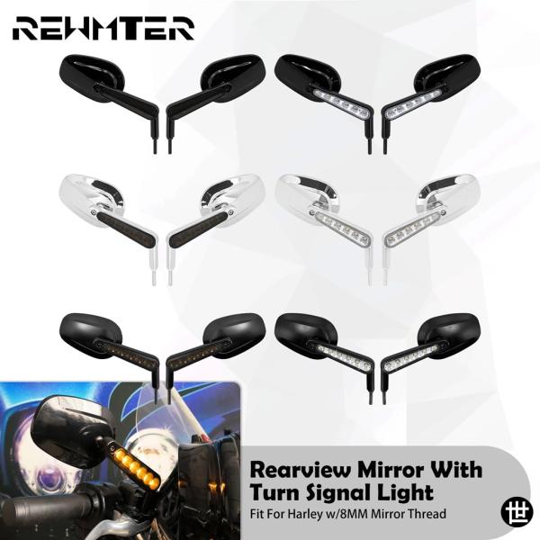 ハーレー V-ROD MUSCLE VRSCF 2009-2017 ソフテイル ファットボーイ ブレイクアウト ツーリング ロードキング ダイナ XL72用 ブラック バイク用リアビューミラー
