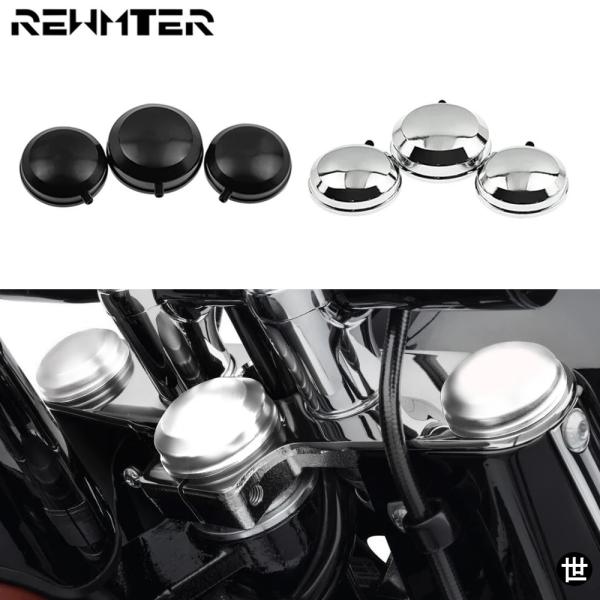 ハーレー スポーツスター XL 883 1200 1988-2013 ダイナ 2006-2017 ファットボブ ローライダー FXDF ソフテイル用 バイク用アッパーフォークステムカバー