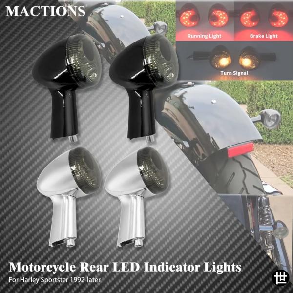 ハーレー スポーツスター XL883 1200 アイアン 883 48 1992-2022用 バイク用 リアLEDインジケーター ウィンカーライト ブレーキ ランニングテールランプ