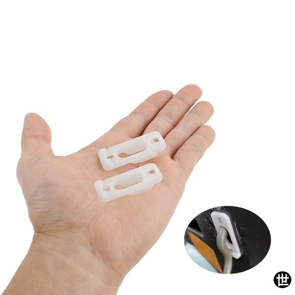 2個入り ホワイトプラスチックロッドホルダー 車用フードサポートボタン 車用クリップ装飾 CORSA CELTA PRISMA ASTRA 用 オートフードサポートアクセサリー