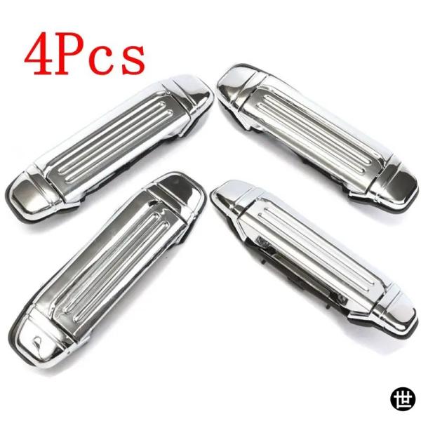 4個 車用 MOFANER クロームドアハンドル 交換用 三菱 パジェロ 1992 1993 1994 1995 1996 1997 カーアクセサリー ドアハンドル