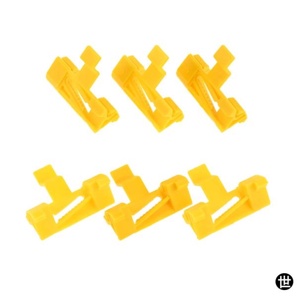6個 車用 フロントガラスモールディング サイドトリムクリップ ファスナー ボルボ S60 XC70 V70 2000-2009 交換用 30678009 9484524 イエロー
