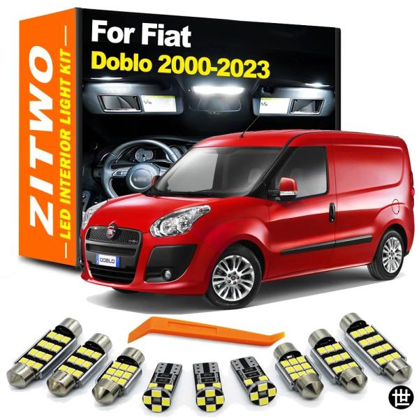 ZITWO LEDインテリア読書ドームライトキット フィアット ドブロ 2000- 2015 2016 2017 2018 2019 2020 2021 2022 車用LED電球アクセサリー