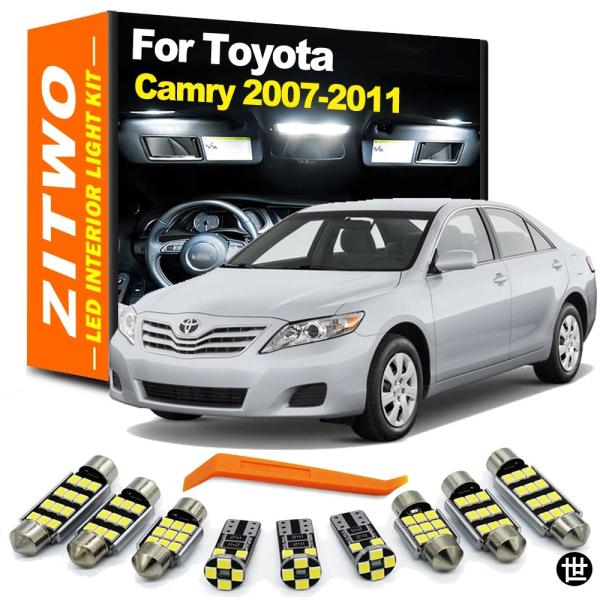 ZITWO 14個 LEDインテリア電球キット トヨタ カムリ XV40 2007 2008 2009 2010 2011 ドーム読書トランクランプ CANバス エラーなし