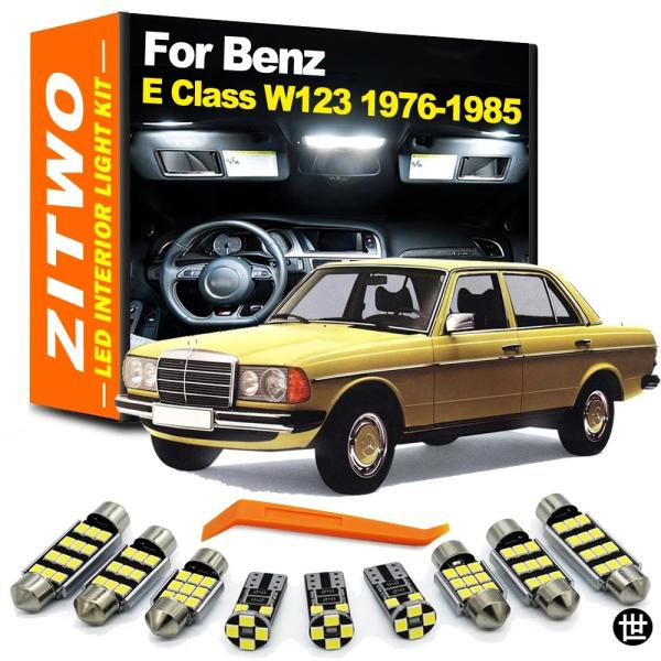 ZITWO 13個 LED電球 室内読書用トランクプレートライトキット メルセデスベンツ Eクラス W123 200 220D 230 250 280E 300D 1976-1985用