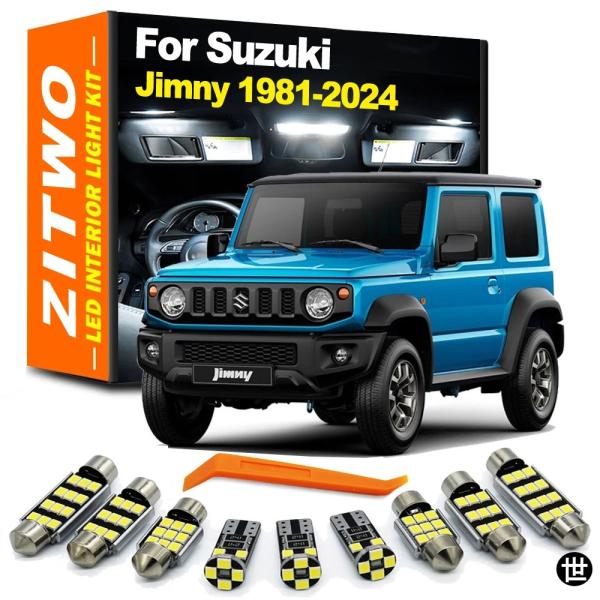 ZITWO LEDインテリアマップドーム読書灯キット スズキ ジムニー 1981-2019 2020 2021 2022 2023 2024 車用LED電球アクセサリー