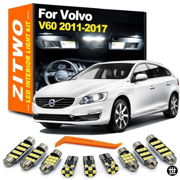 ZITWO 16個 LED電球 室内読書灯 足元灯キット ボルボ V60 2011 2012 2013 2014 2015 2016 2017 アクセサリー