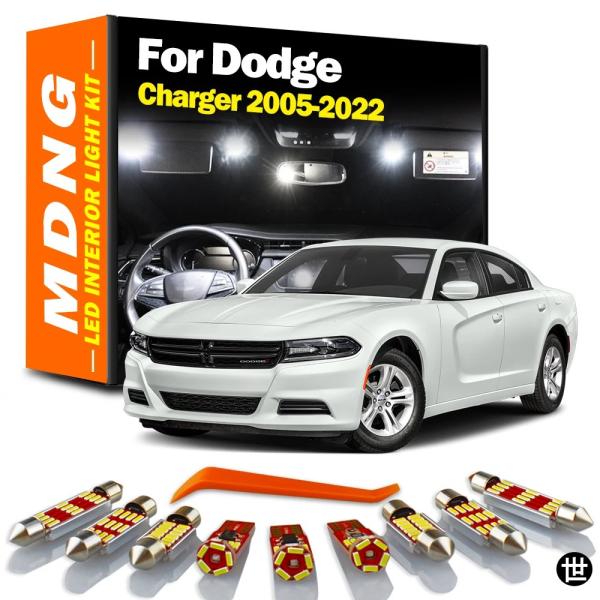 LED電球 室内読書灯 ドアカーテシトランクランプキット ダッジ チャージャー 2005 2006 - 2019 2020 2021 2022 カーアクセサリー