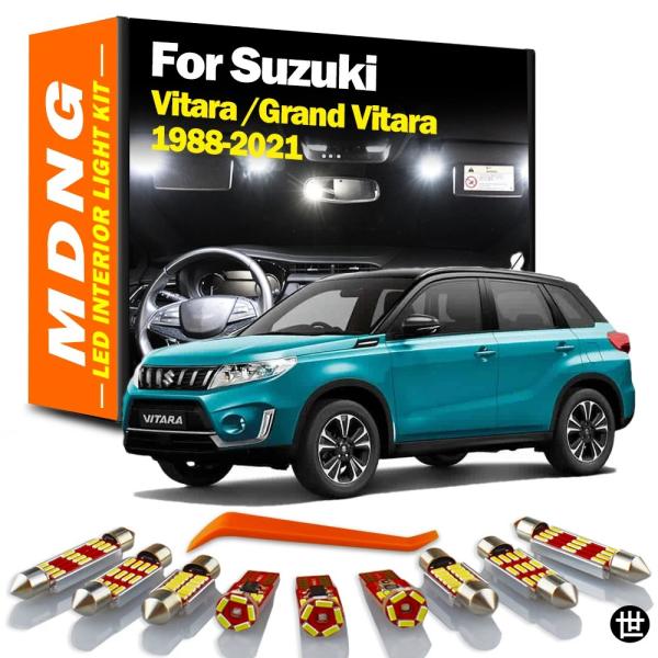 MDNG CANバス LEDインテリアライトキット スズキ ヴィターラ グランドヴィターラ 1988-2014 2015 2016 2017 2018 2019 2020 2021 車用LED電球