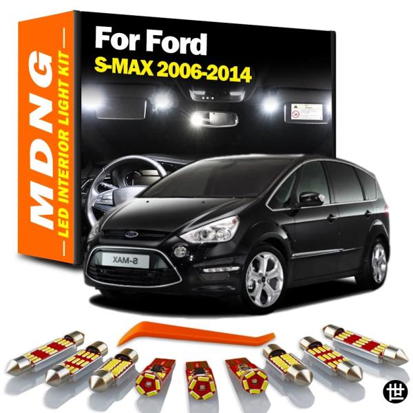 MDNG LEDインテリアマップドームライトバルブキット FORD S-MAX SMAX WS WA6 2006 2007 2008 2009 2010 2011 2012 2013 2014 アクセサリー