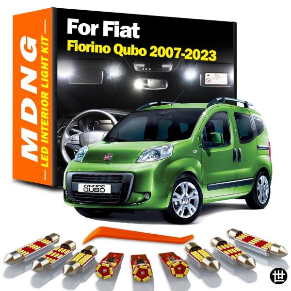 LEDインテリアマップドームライトキットトランクバルブ フィアット フィオリーノ クボ 2007- 2016 2017 2018 2019 2020 2021 2022 2023 カーアクセサリー