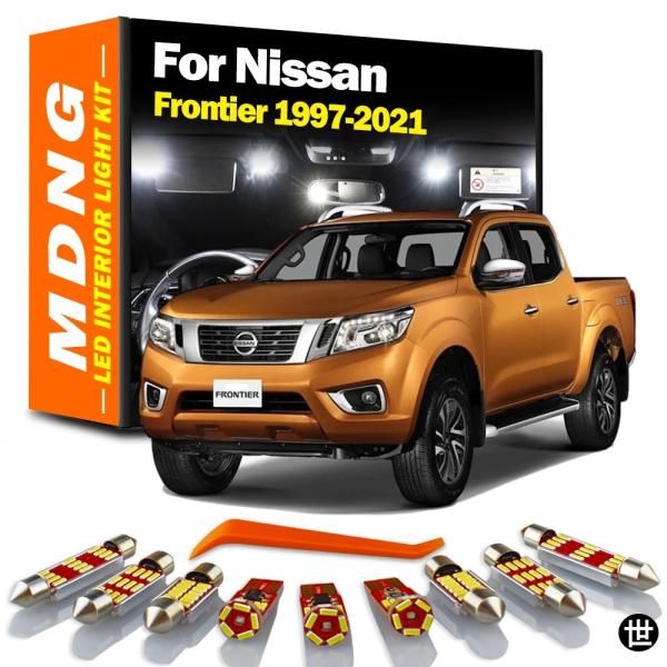 MDNG CANバス LEDインテリアドームマップライトキット 日産フロンティア 1997-2016 2017 2018 2019 2020 2021 車用LED電球アクセサリー