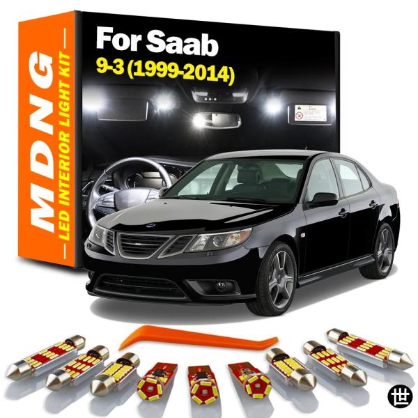 MDNGアクセサリー サーブ 9-3 1999-2008 2009 2010 2011 2012 2013 2014 CANバス インテリアLED電球 ドームマップリーディングトランクライトキット